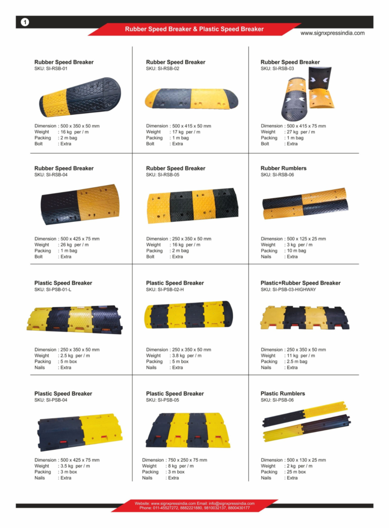 Heavy Duty Rubber + Plastic Highway Speed Breakers 171 - Signxpress India